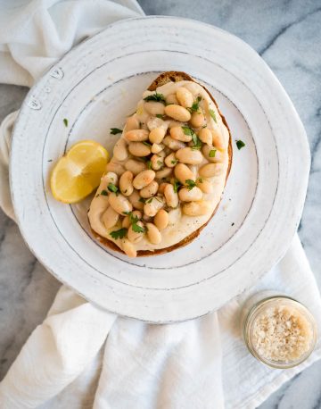 Roasted Garlic & White Bean Toast Recipe